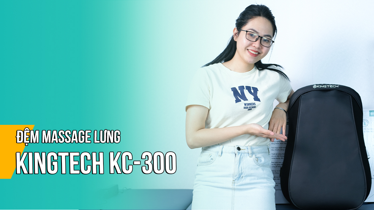 Đệm Massage Lưng Cao Cấp KINGTECH KC-300 - Công Nghệ Mát Xa Chuyên Sâu 2D-3D Kết Hợp Nhiệt Hồng ...
