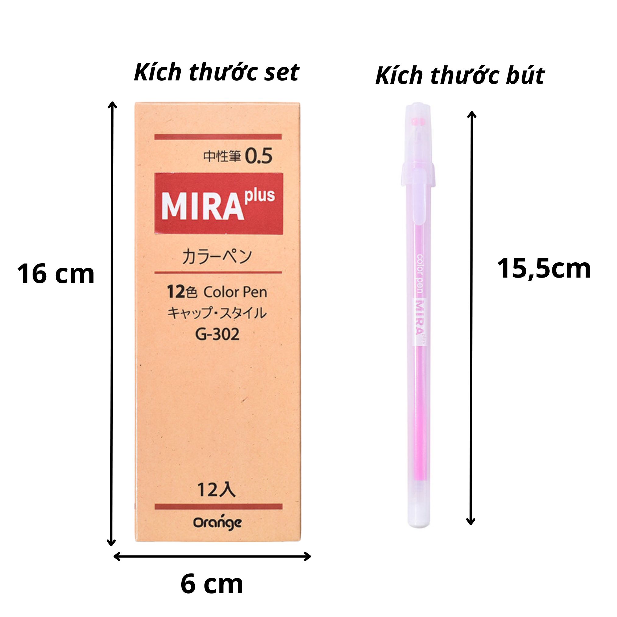 Bút mực gel Mira cute ARCHI, bút viết calligraphy ngòi 0.5mm nhiều màu ...