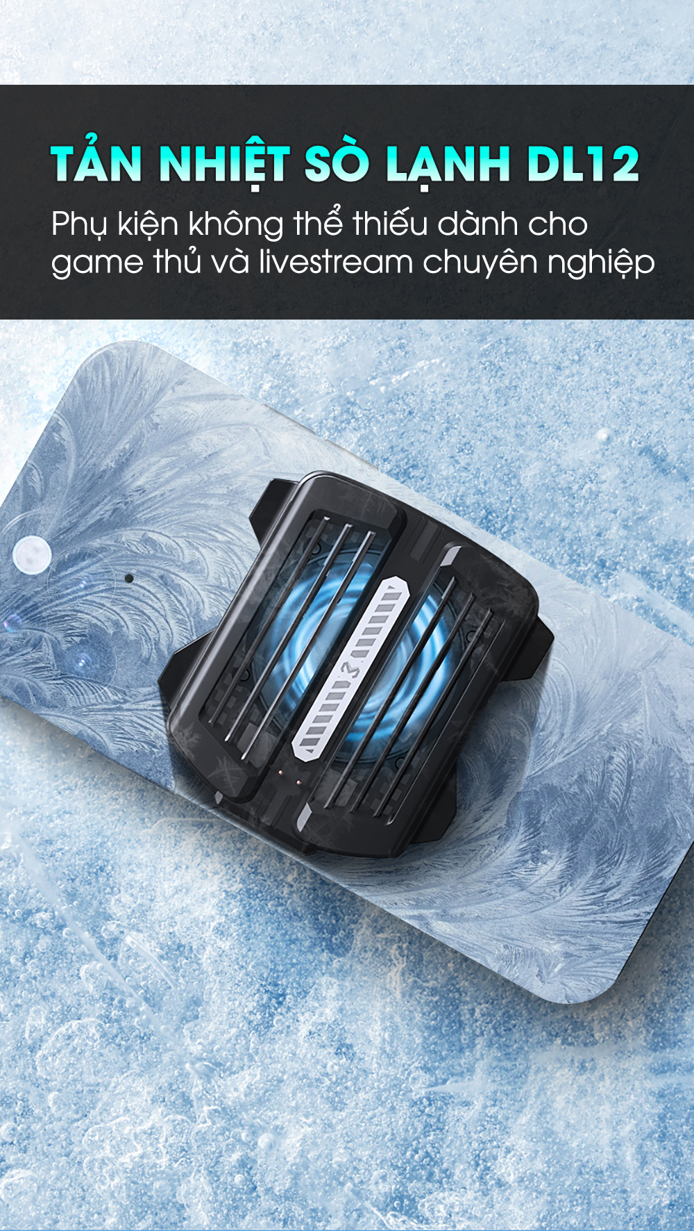 Quạt tản nhiệt điện thoại sò lạnh pin MEMO DL12 gaming làm mát nhanh ...