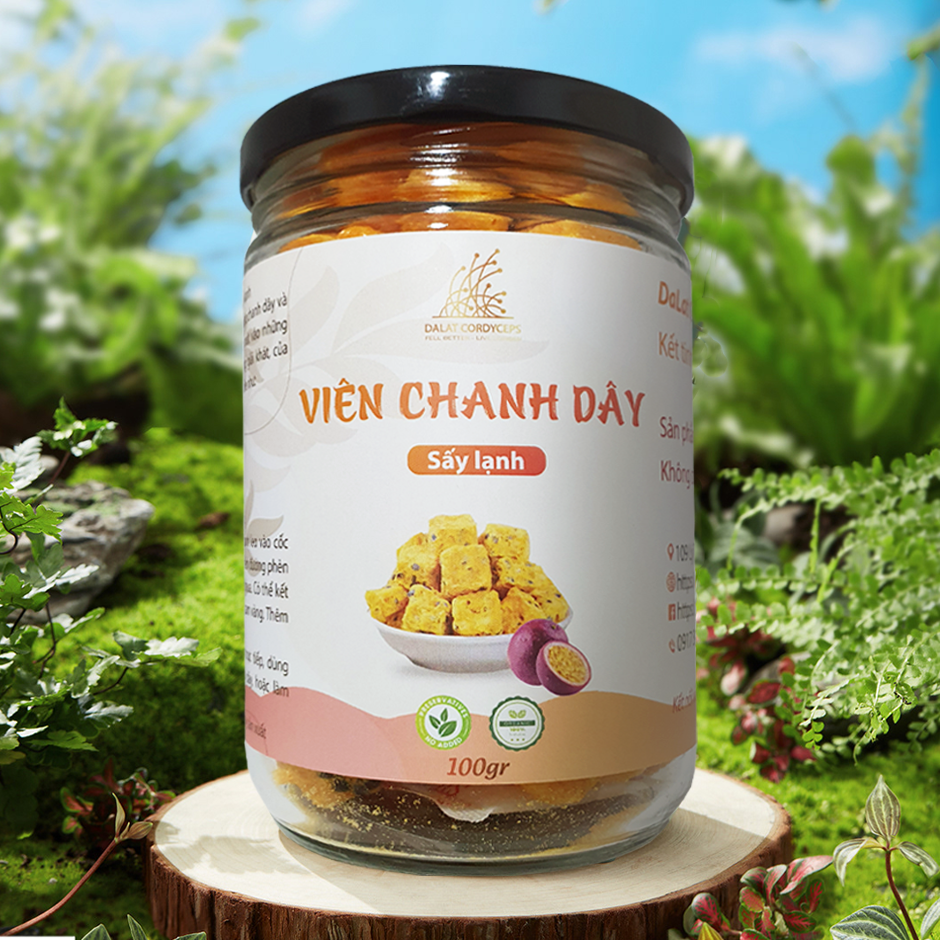 Viên chanh dây, chanh leo khô sấy lạnh - Dalat Cordyceps | Shopee Việt Nam