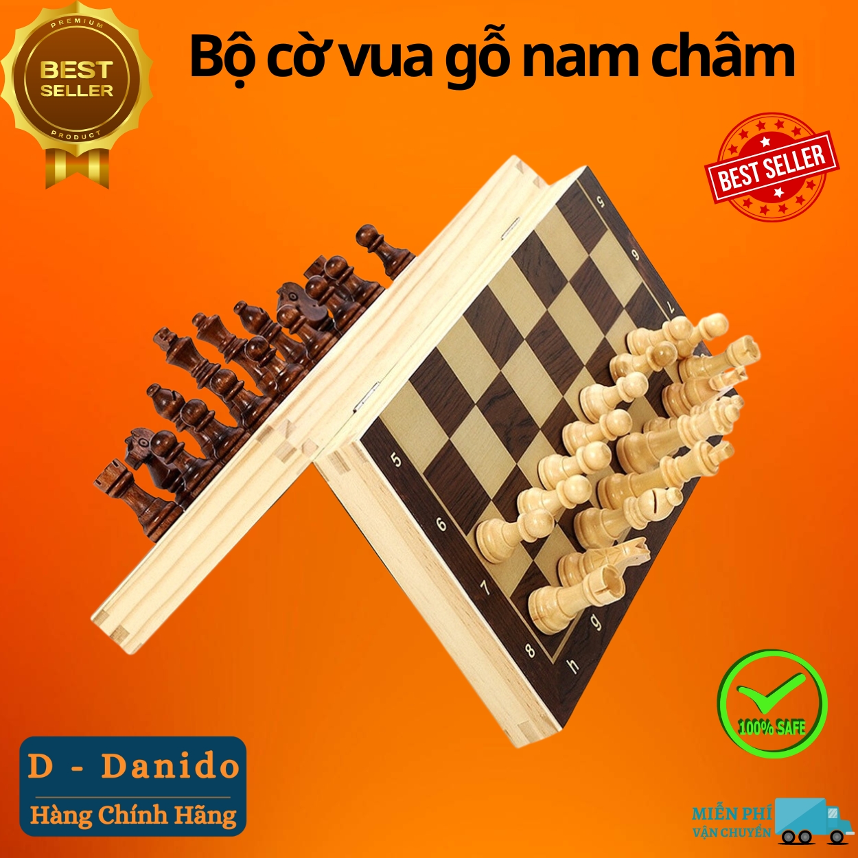 Cờ vua gỗ cao cấp cỡ vừa 29x29cm - Bộ cờ vua bằng gỗ thông tự nhiên có ...