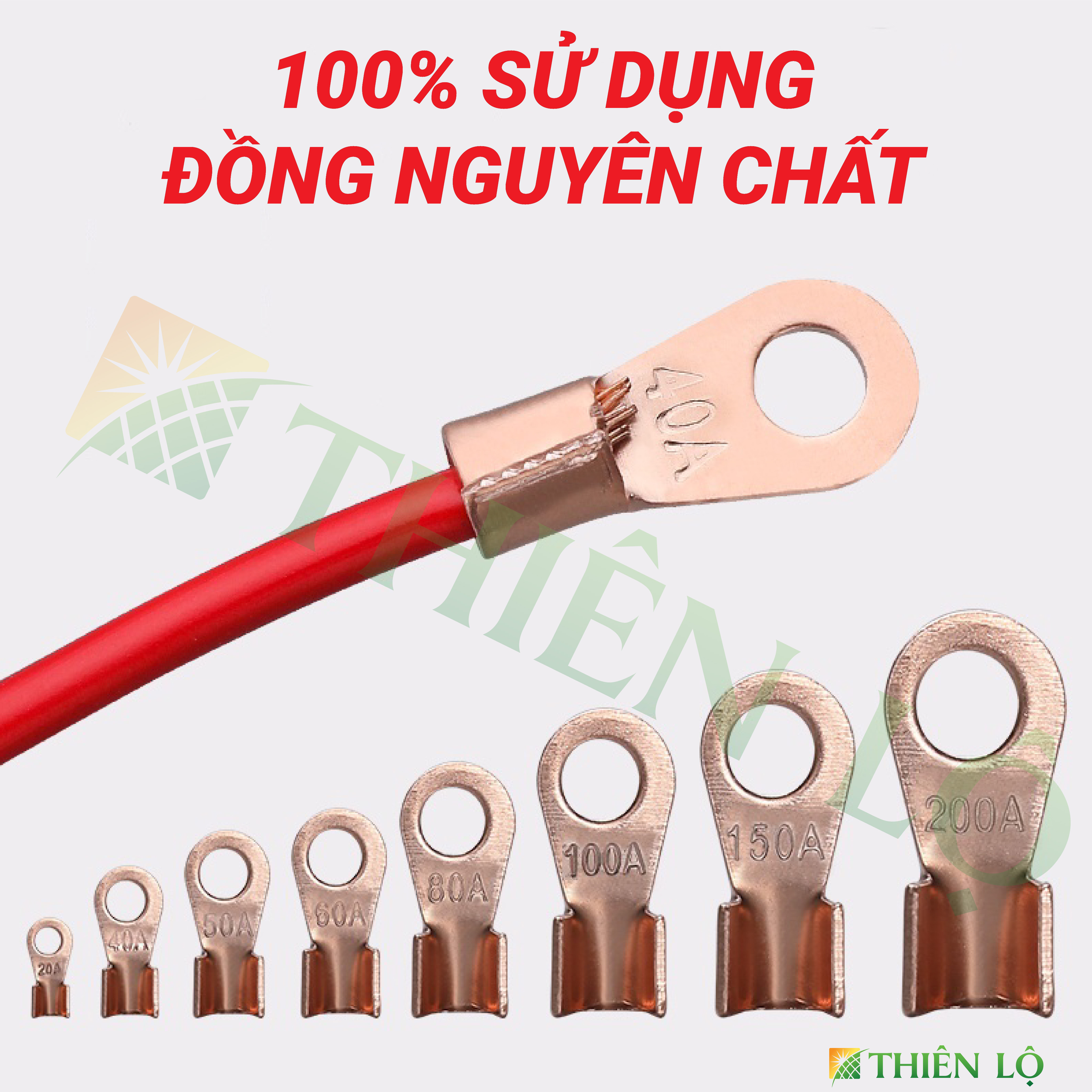 Đầu Cos Đồng Đỏ Nối Dây Điện Siêu Dầy OT 10A 20 30 40 50 100 150 200 300A siêu chắc chắn Thiên ...