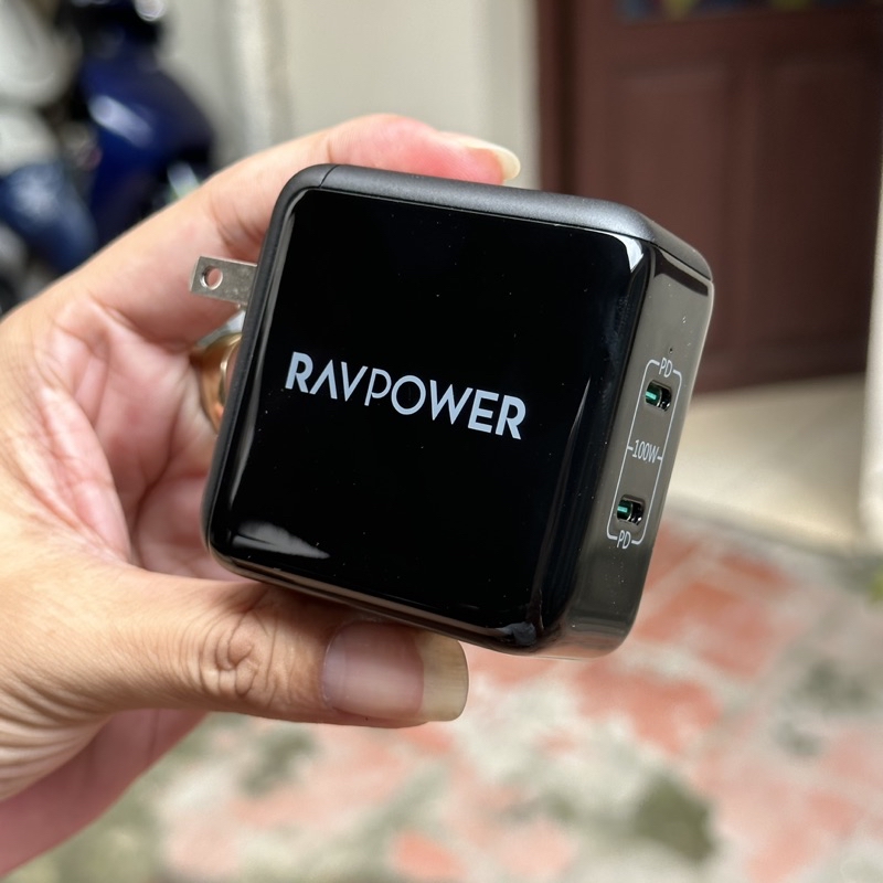 Củ sạc RAVpower 100w 2 cổng type C RP-PC151, Gan II sạc nhanh PD/PPS ...