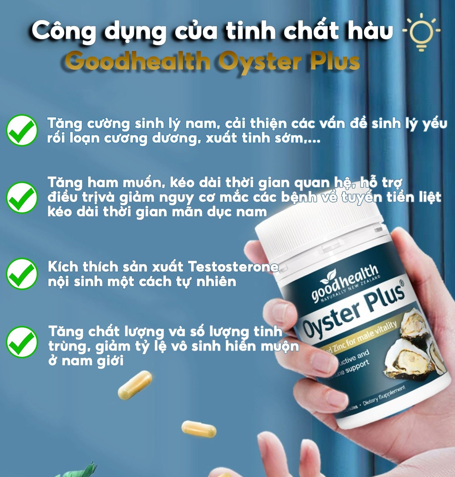 Tinh chất hàu biển Goodhealth Oyster Plus New Zealand tăng cường sinh ...