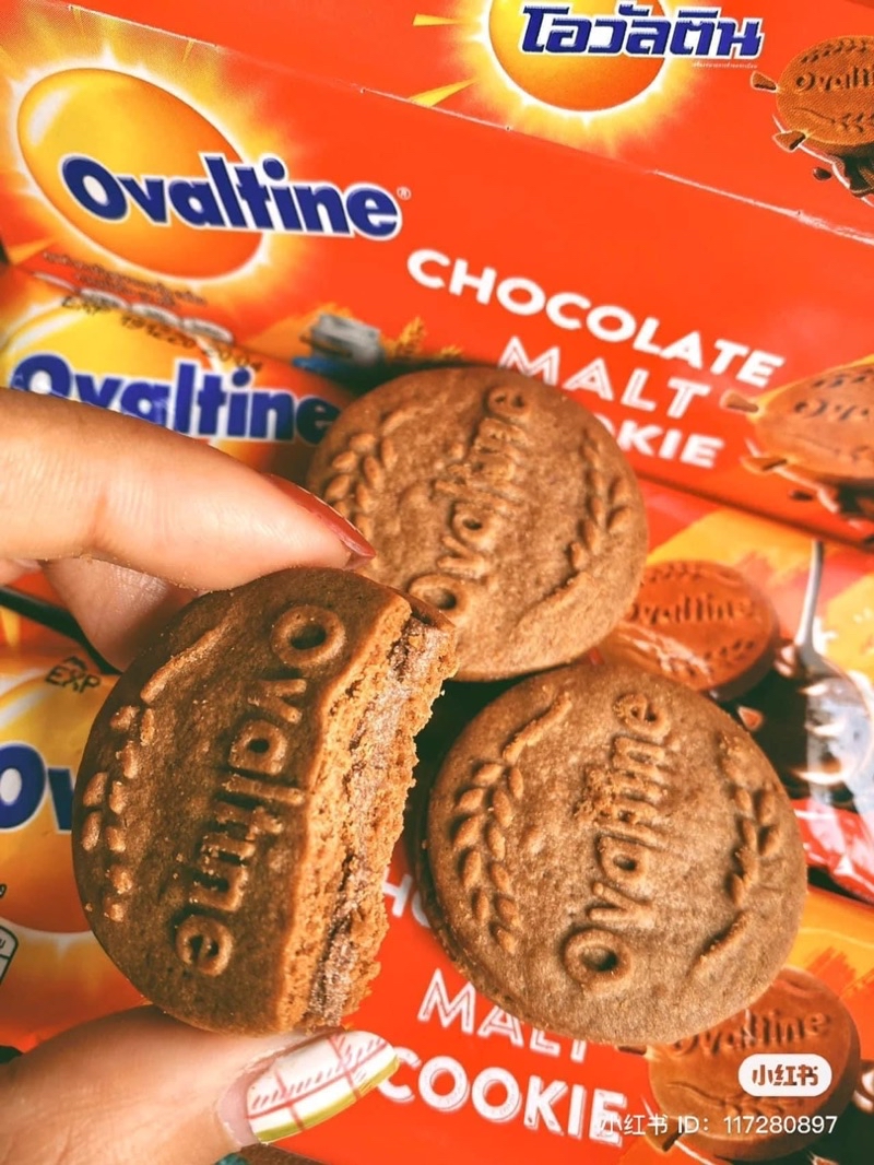 Bánh Cookie Ovaltine Thái Lan thơm ngon bổ dưỡng Lốc 12 thanh bánh ...