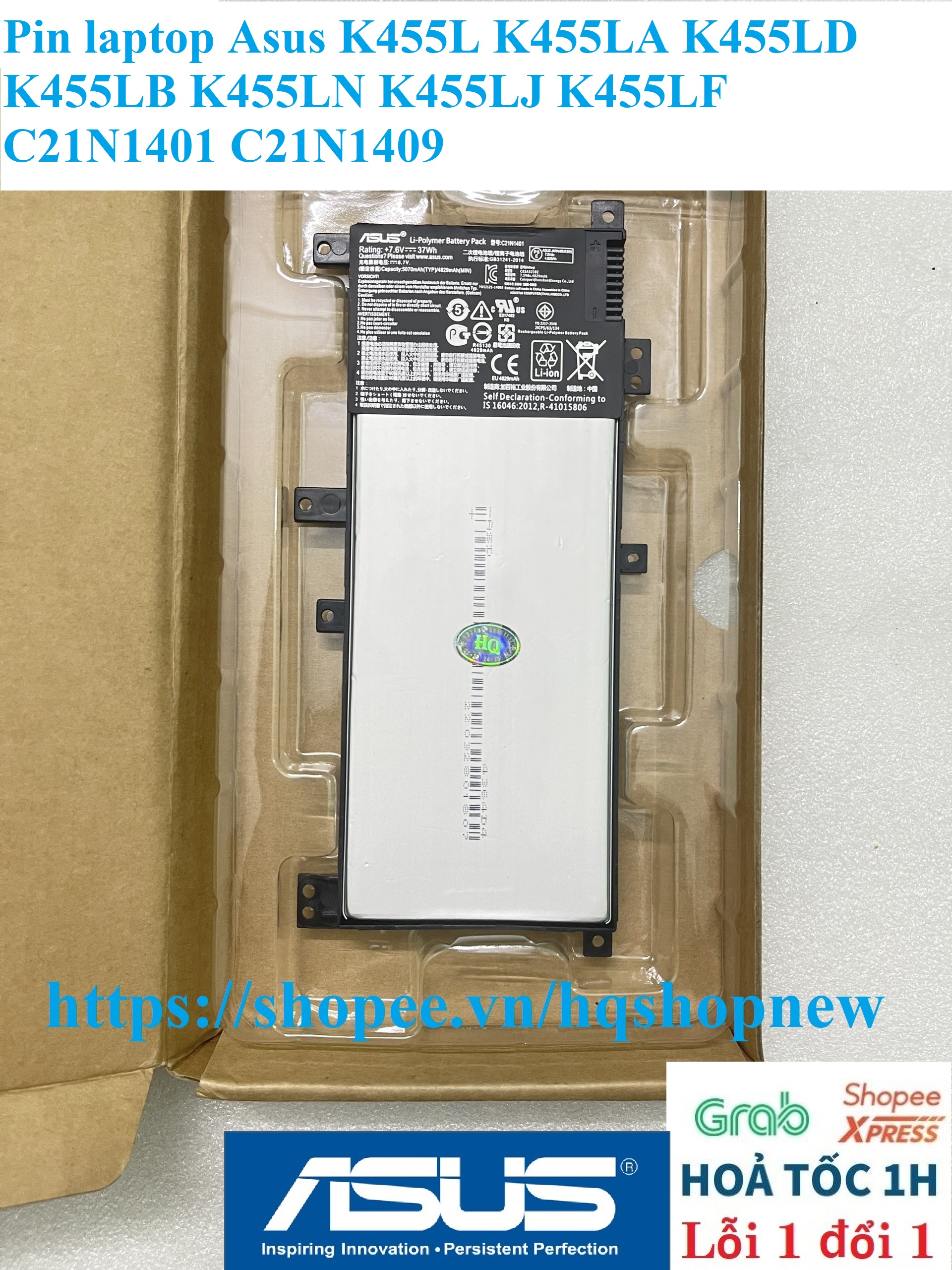 ⚡️[Pin zin] Pin laptop Asus K455L K455LA K455LD K455LB K455LN K455LJ ...