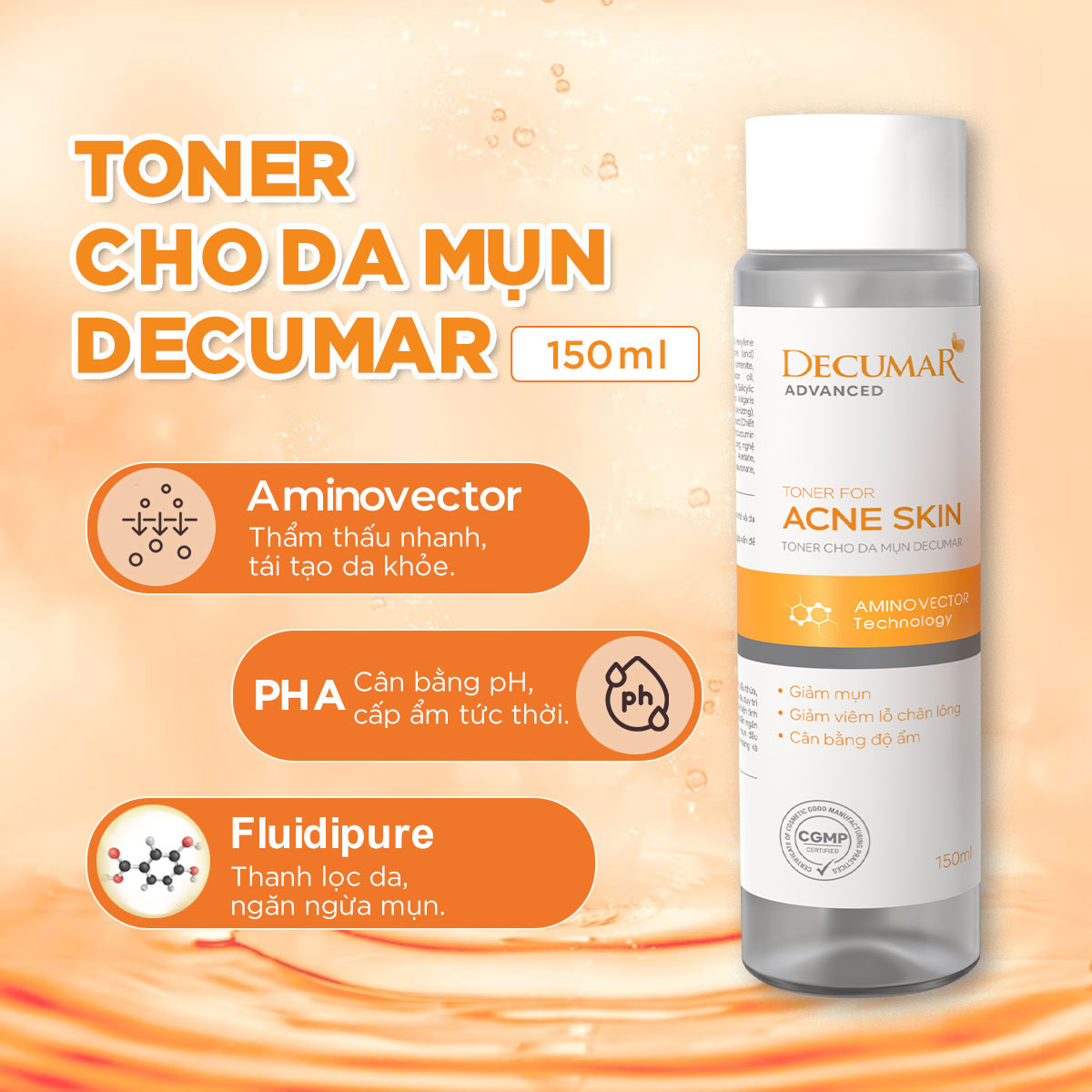 Toner cho da dầu mụn, da nhạy cảm chứa PHA, SA cấp ẩm, se khít lỗ chân lông - Nước hoa hồng số 1 ...