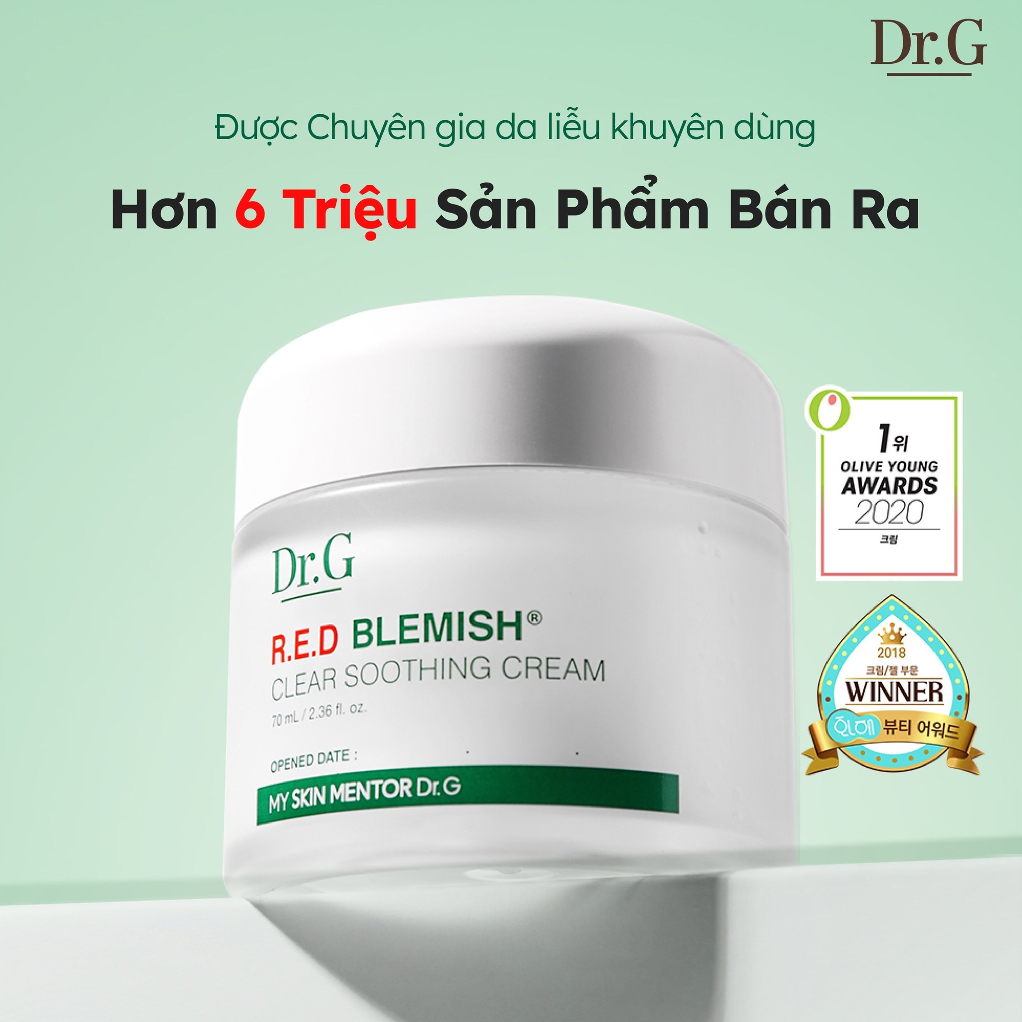 Kem dưỡng Dr.G DrG Red Blemish Clear Soothing Cream 70ml | Shopee Việt Nam