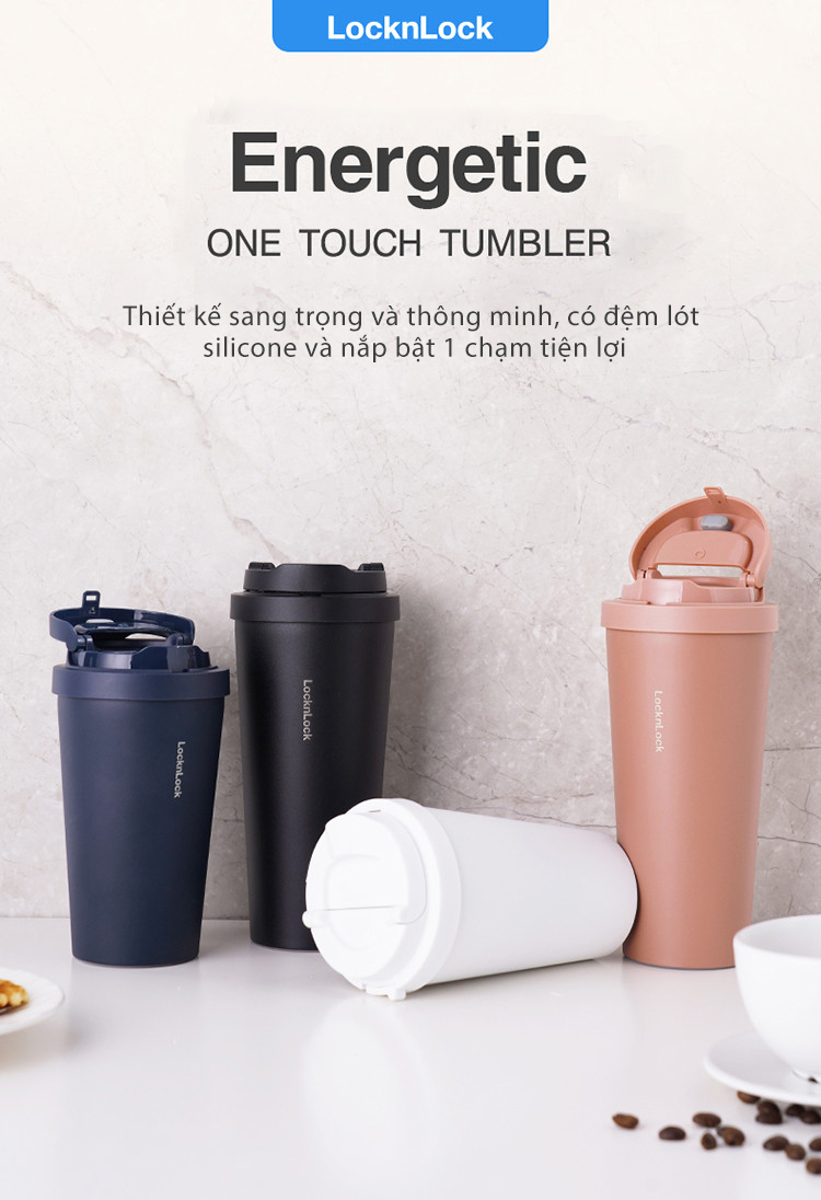Ly giữ nhiệt LocknLock 400ml LHC3271 Energetic, Hàng chính hãng, thép ...