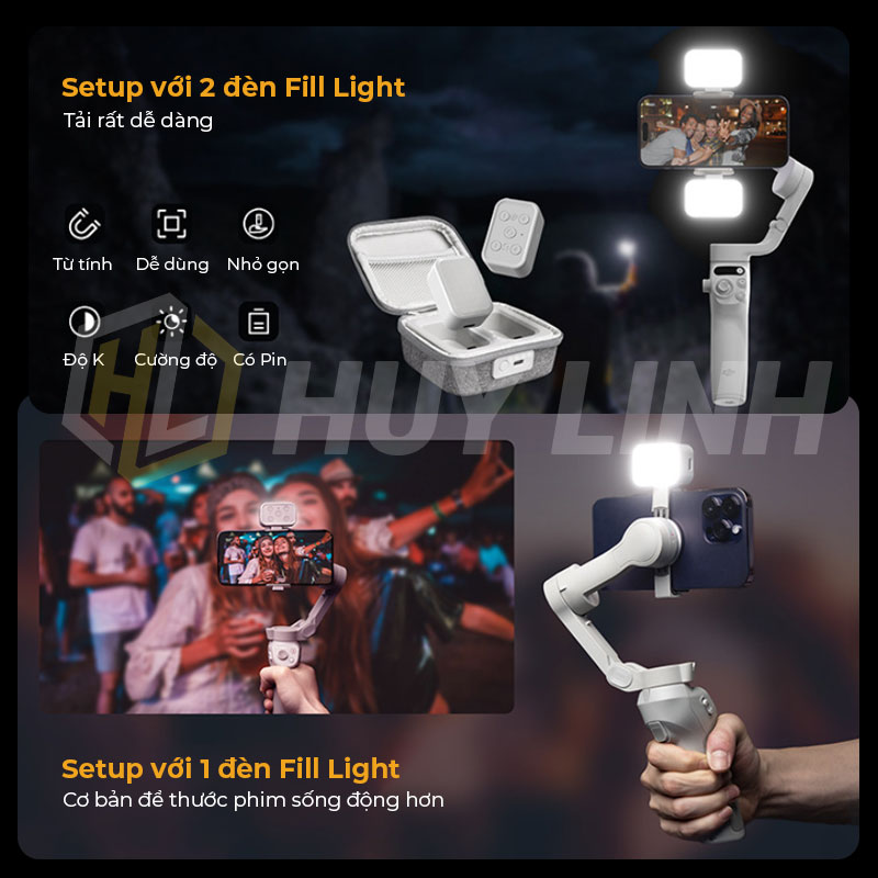 Đèn led Fil Light Magnetic Fotogear mini tích hợp nam châm cho gimbal ...