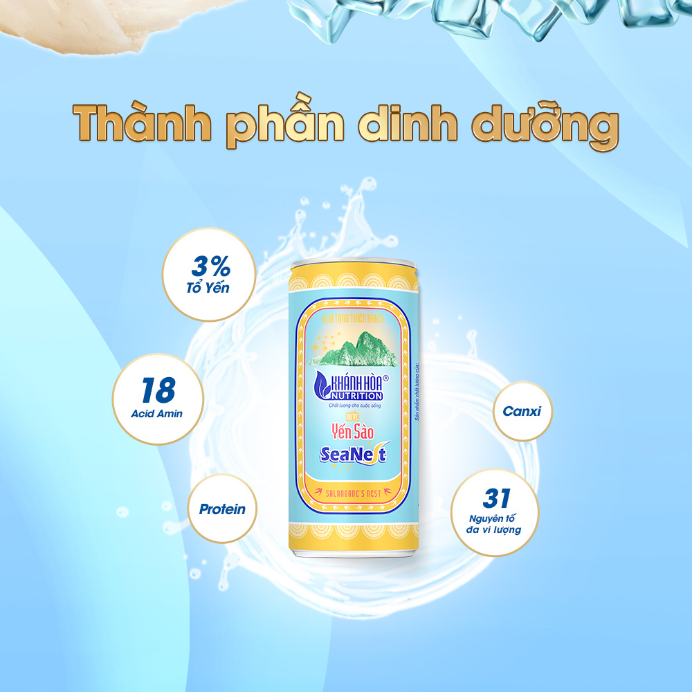 HỘP QUÀ LON NGANG Nước Yến Sào Cao Cấp 3% SeaNest - Khánh Hòa Nutrition ...