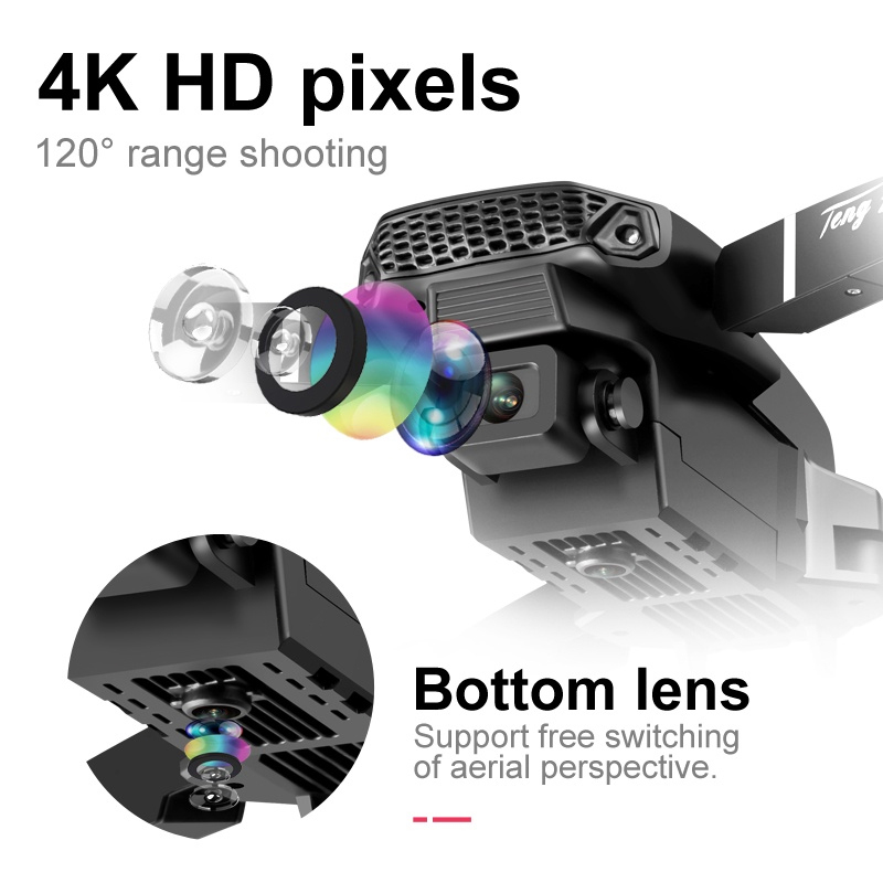 Drone camera 4k mini E88 pro Máy Bay Flycam trang bị camera kép- Lai ...