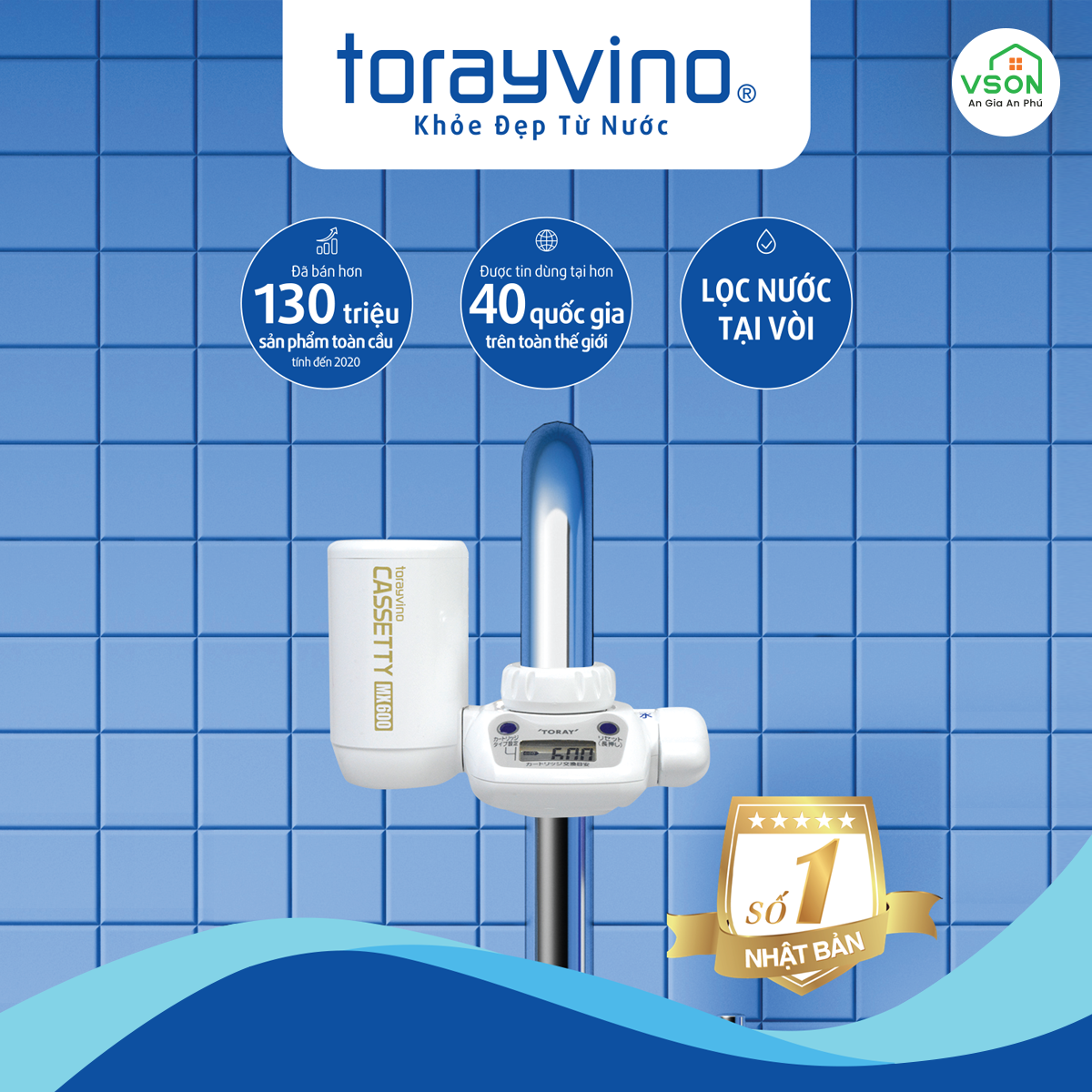 Máy lọc nước tại vòi Torayvino MK206.2000B - Uống trực tiếp tại vòi 2000L - Chính hãng Nhật Bản ...