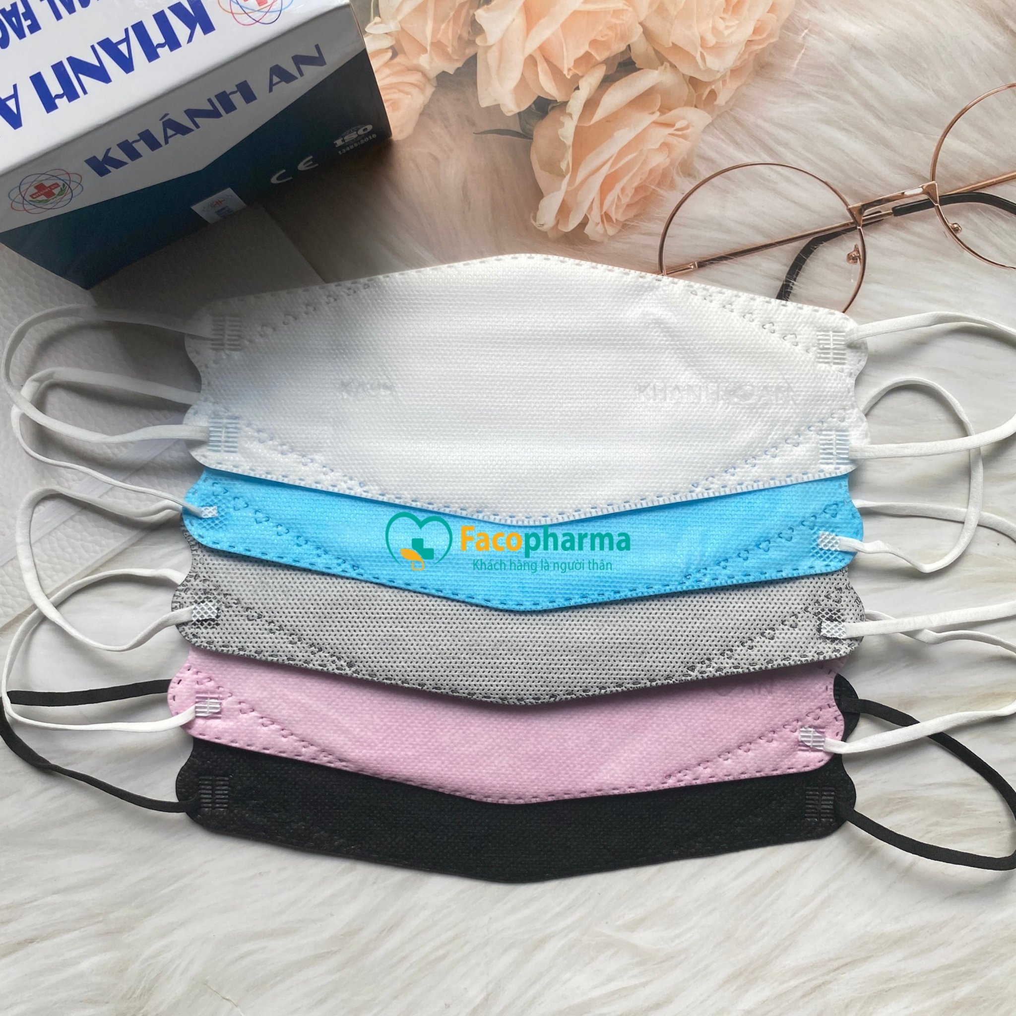 Thùng khẩu trang kf94 4d chính hãng KA99 Khánh An kháng khuẩn 4 lớp cao ...