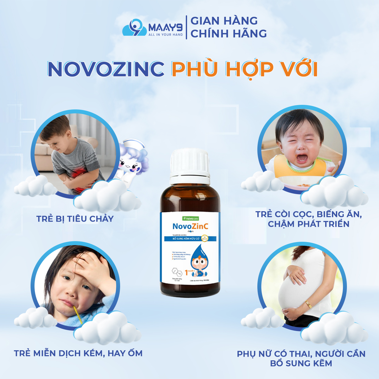 KẼM HỮU CƠ NOVOCARE NovoZinC drops - plus giúp ăn ngon, giảm biếng ăn ...