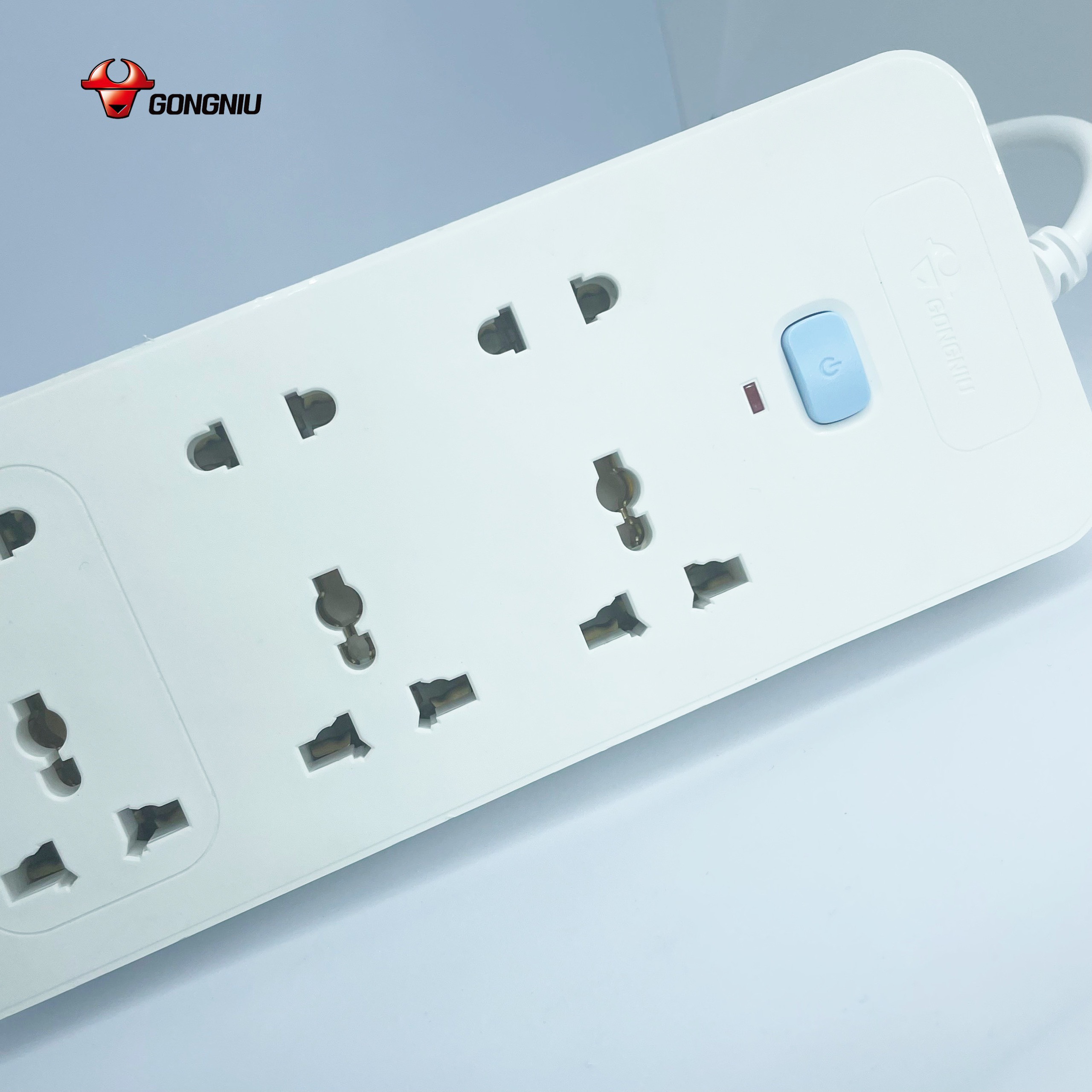 Ổ Cắm Điện Chống Cháy GONGNIU - 6 Ổ Đa Năng 1 Công Tắc – Công Suất 10A/250/2500W – N1330 ...