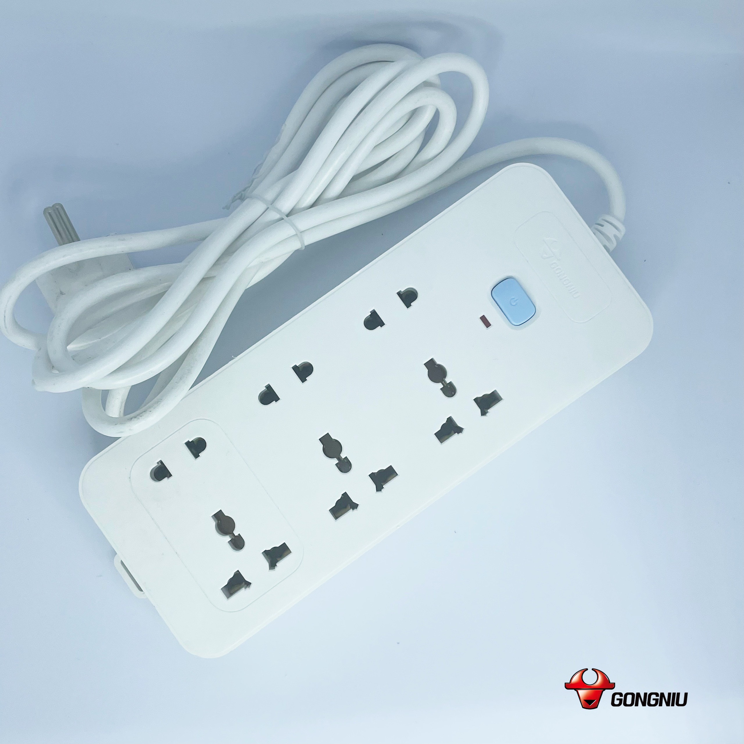 Ổ Cắm Điện Chống Cháy GONGNIU - 6 Ổ Đa Năng 1 Công Tắc – Công Suất 10A/250/2500W – N1330 ...