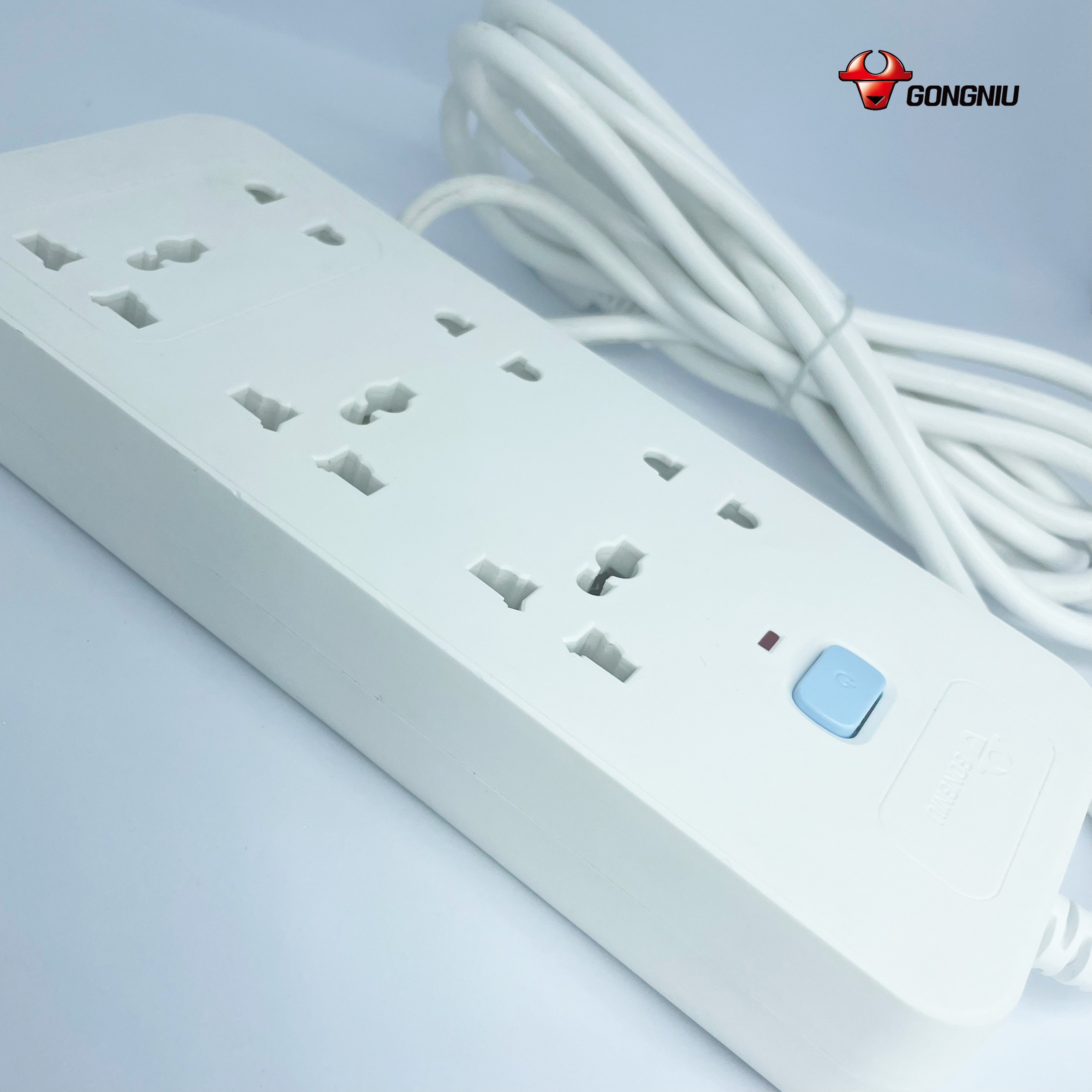 Ổ Cắm Điện Chống Cháy GONGNIU - 6 Ổ Đa Năng 1 Công Tắc – Công Suất 10A/250/2500W – N1330 ...