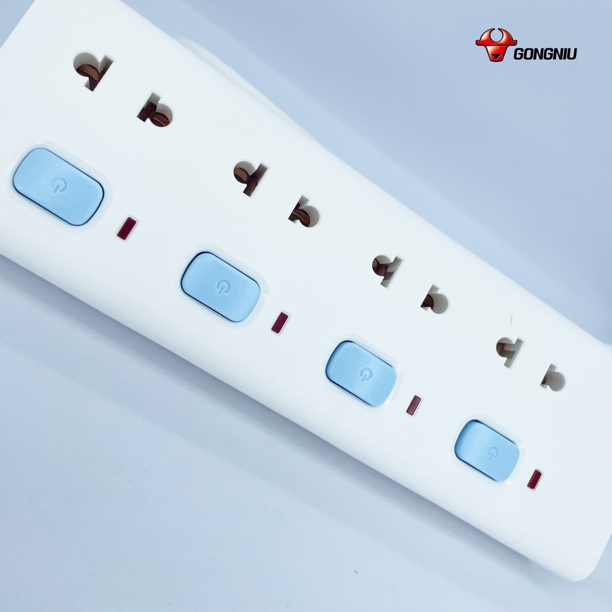 Ổ Cắm Điện Chống Cháy GONGNIU - 4 Ổ 4 Công Tắc - 2500W/10A - V3040 - Chính Hãng | Shopee Việt Nam