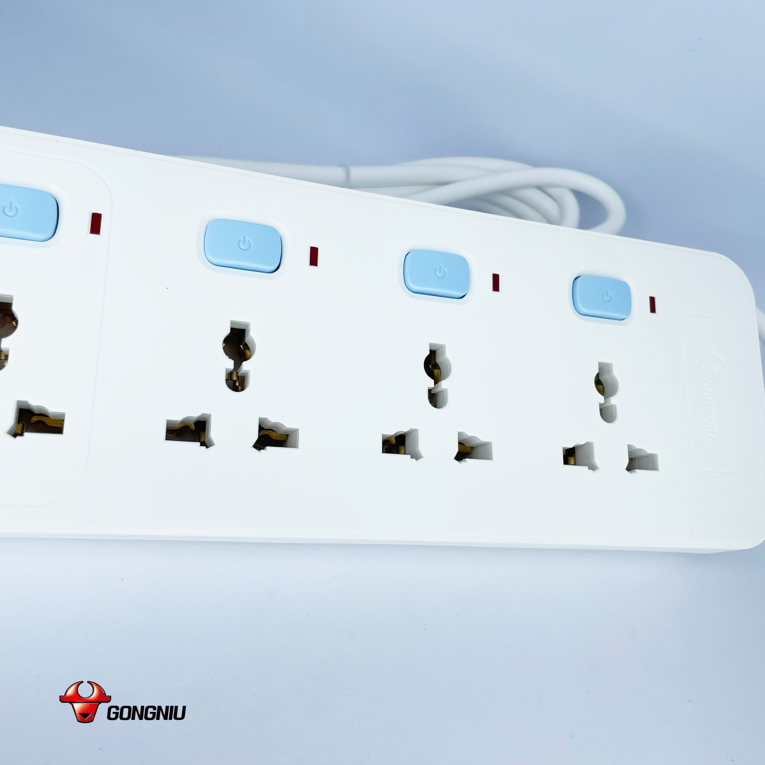 Ổ Cắm Điện Chống Cháy GONGNIU - 4 Ổ Đa Năng 4 Công Tắc – Công Suất 10A/250/2500W Chính Hãng ...