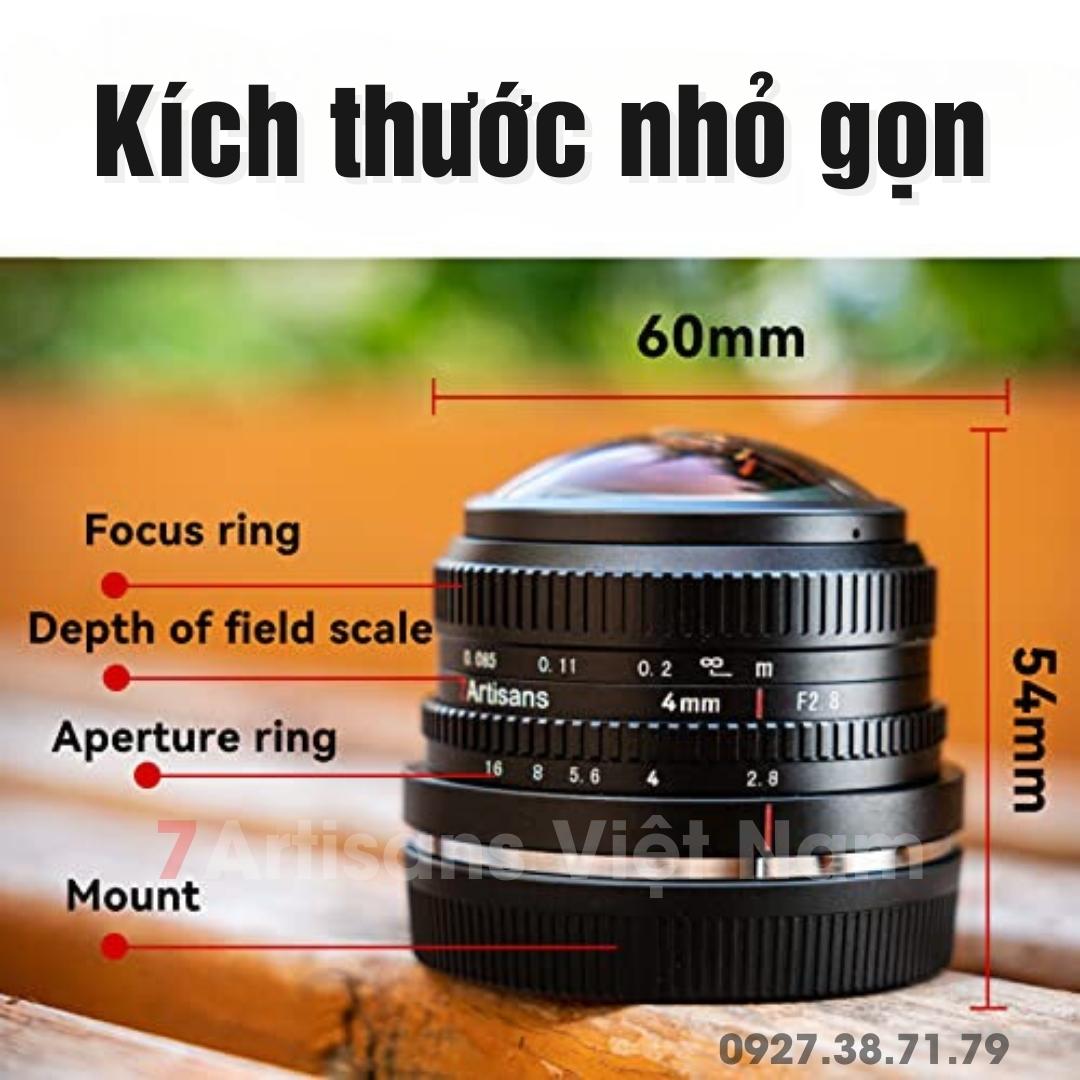 Ống kính 7Artisans 4mm F2.8 Circular Fisheye - Lens mắt cá tròn cho ...