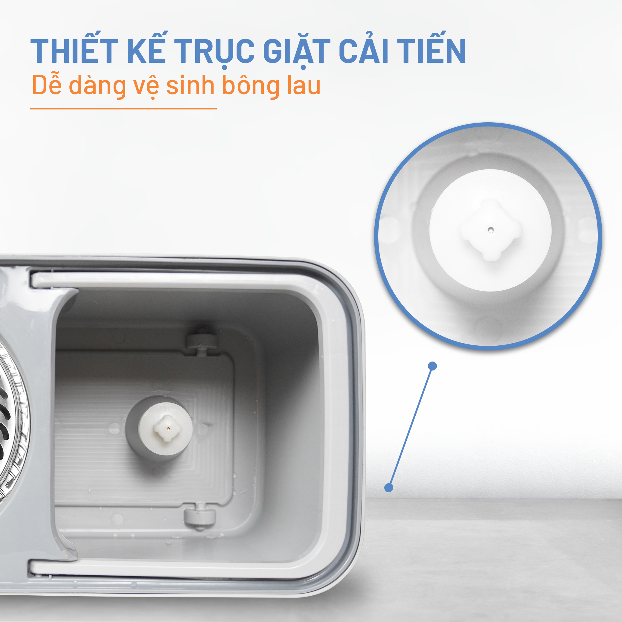 Bộ lau nhà Megahome Homeplus X10 thùng lau vuông sang trọng, cây lau siêu nhẹ | Shopee Việt Nam