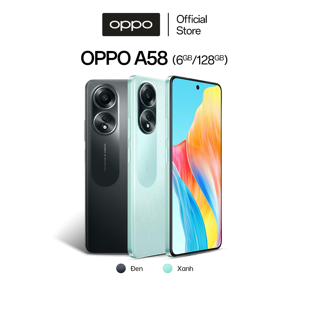Điện Thoại OPPO A58 (6GB/128GB) | Màn hình lớn | Loa kép | Pin 5000mAh ...