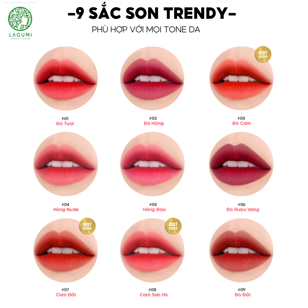 Son Cho Bà Bầu Không Chì LAGUMI Chiết Xuất Hạnh Nhân Thiên Nhiên An ...