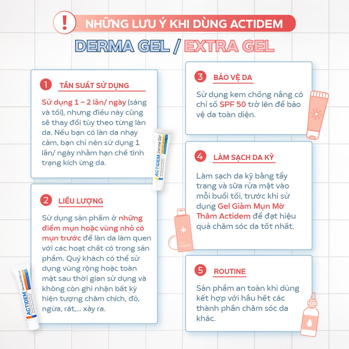 Gel giảm mụn, dưỡng ẩm da ACTIDEM Derma Gel 18gr / 40gr - Be Glow ...