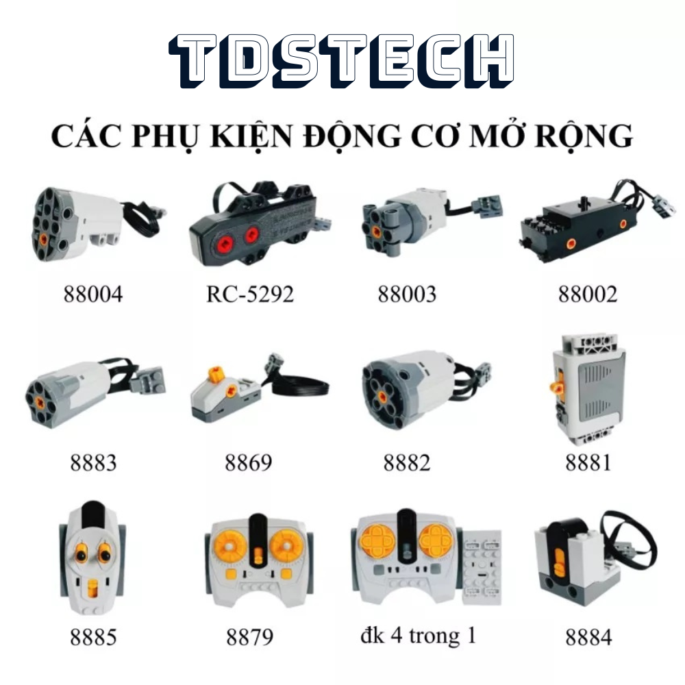 Động cơ điều khiển từ xa 2 dùng cho 9686, lắp ráp technic tia hồng ...