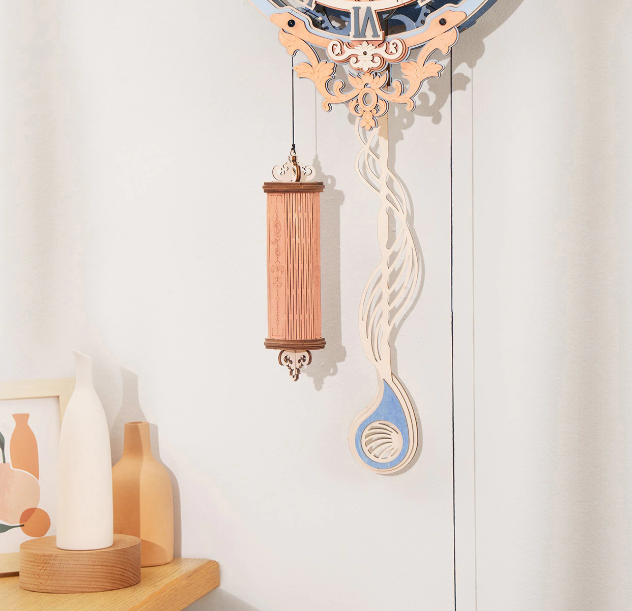 Robotime Mô hình đồng hồ lắp ráp bằng gỗ. ROKR Romantic Note Wall Clock ...