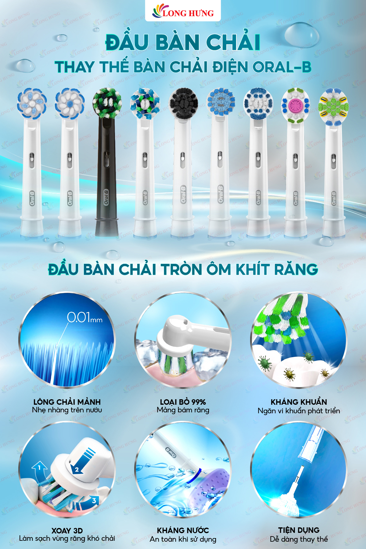 Đầu bàn chải điện Oral-B Pro CrossAction - Đầu sợi lông hình chữ X ...