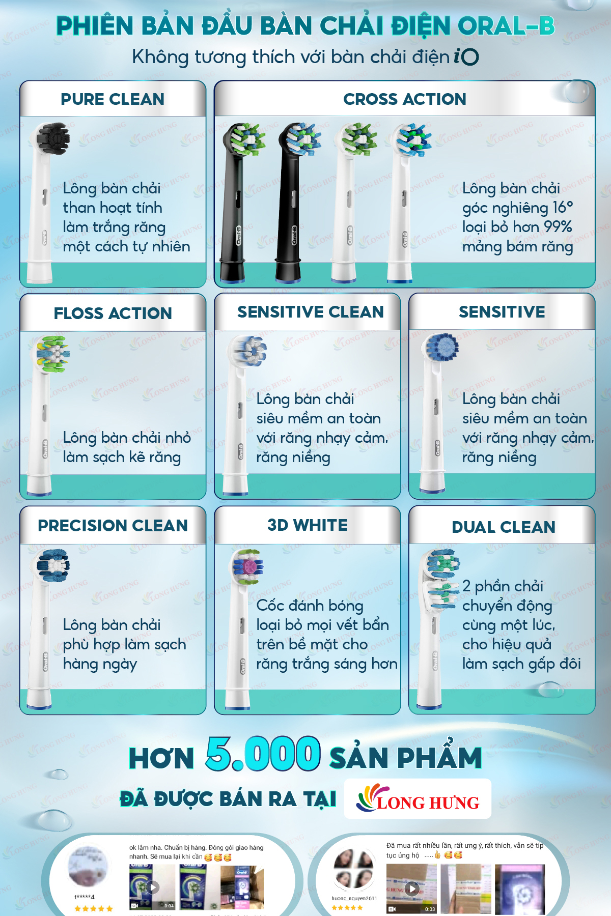 Đầu bàn chải điện Oral-B Pro CrossAction - Đầu sợi lông hình chữ X ...
