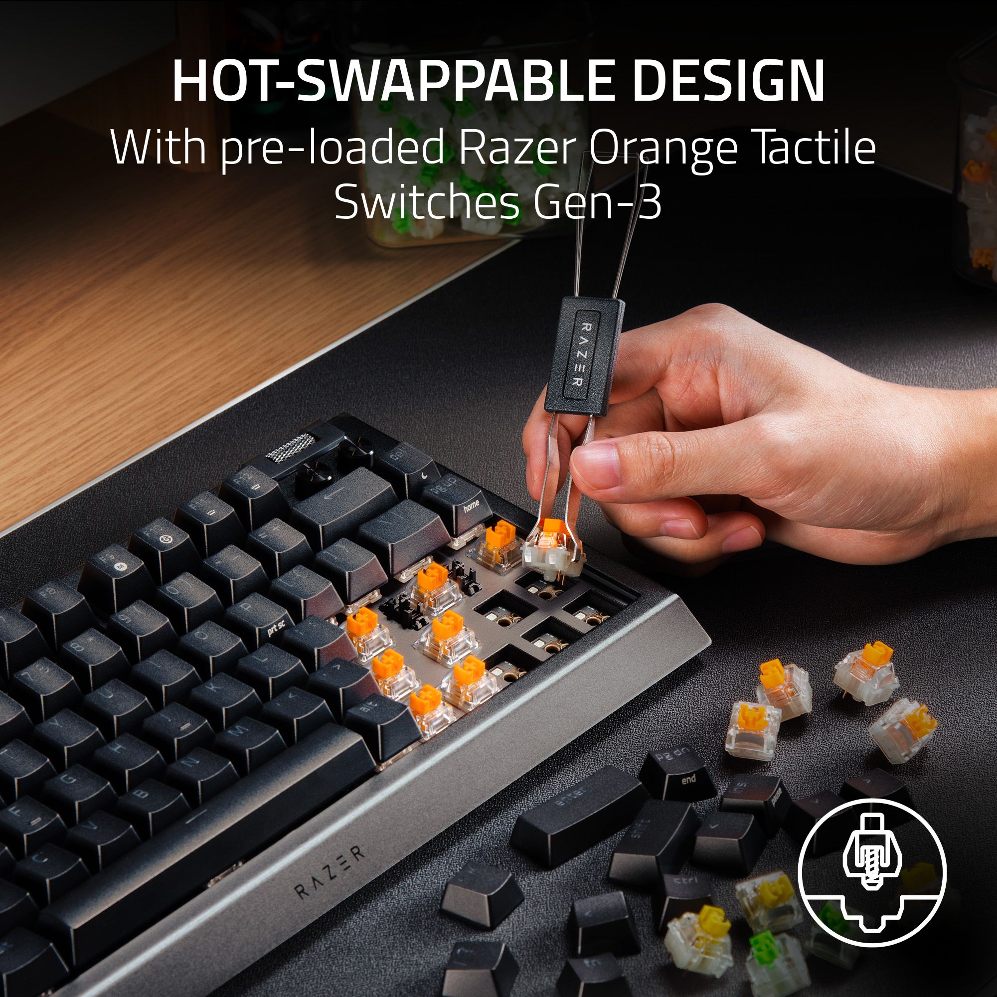 Bàn Phím Gaming Razer BlackWidow V4 75% | Cáp Type-C Tháo Rời | Switch Hotswap | Switch Gen-3 ...