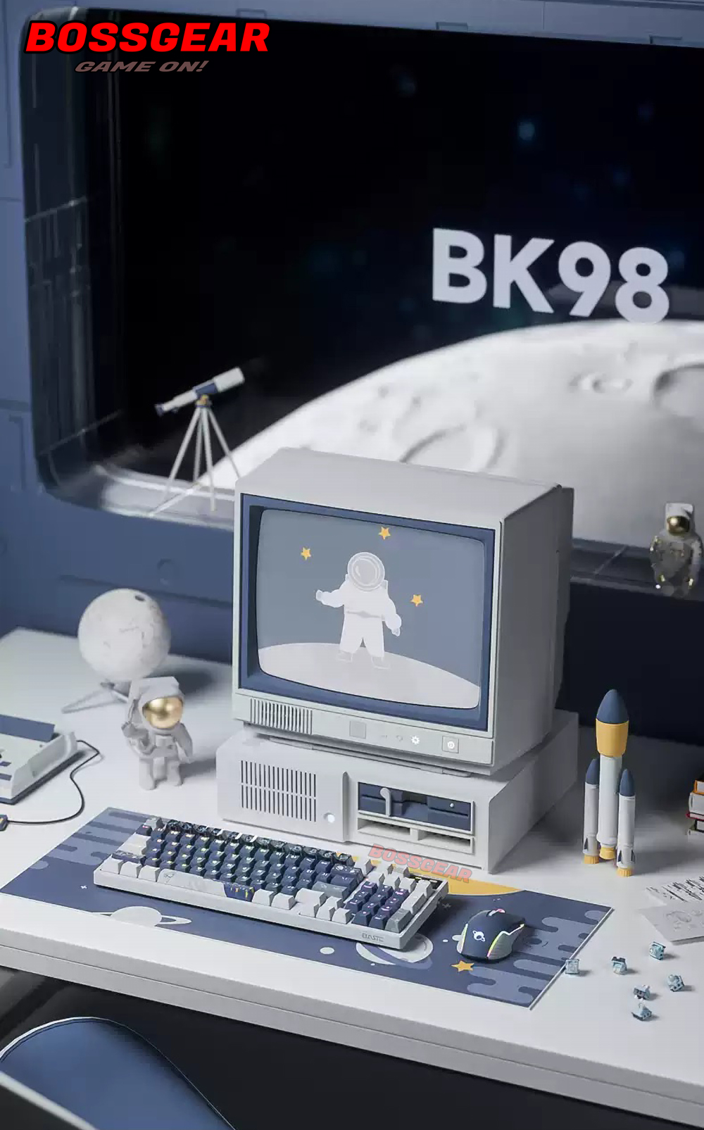 Bàn Phím Cơ Không Dây BASIC BK98 RGB Phiên Bản 3 Modes, Có Màn Hình Phụ ...