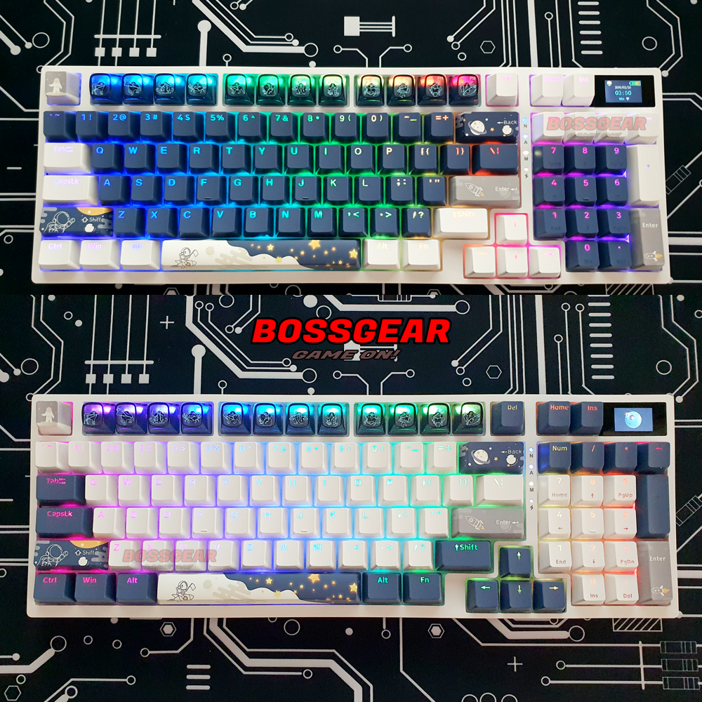 Bàn Phím Cơ Không Dây BASIC BK98 RGB Phiên Bản 3 Modes, Có Màn Hình Phụ ...