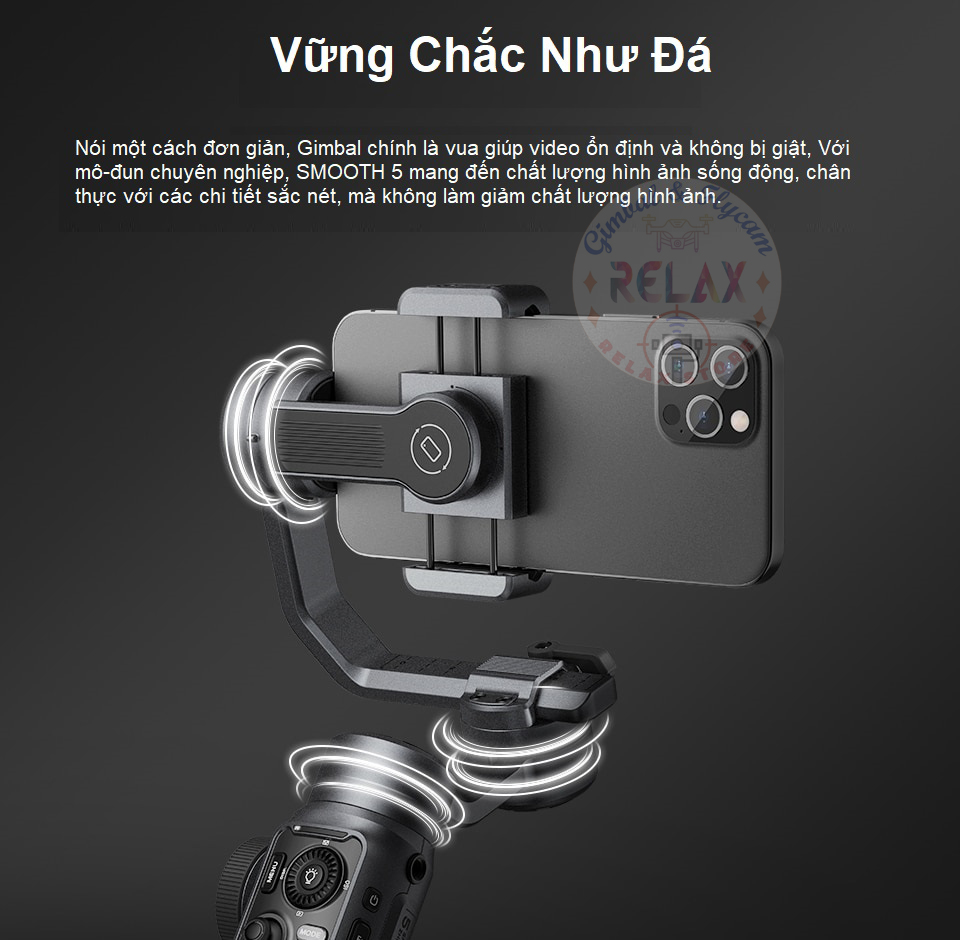 Gimbal chống rung ZHIYUN SMOOTH 5/5S Combo, Gậy quay video chống rung tốt hơn Gimbal smart xpro ...