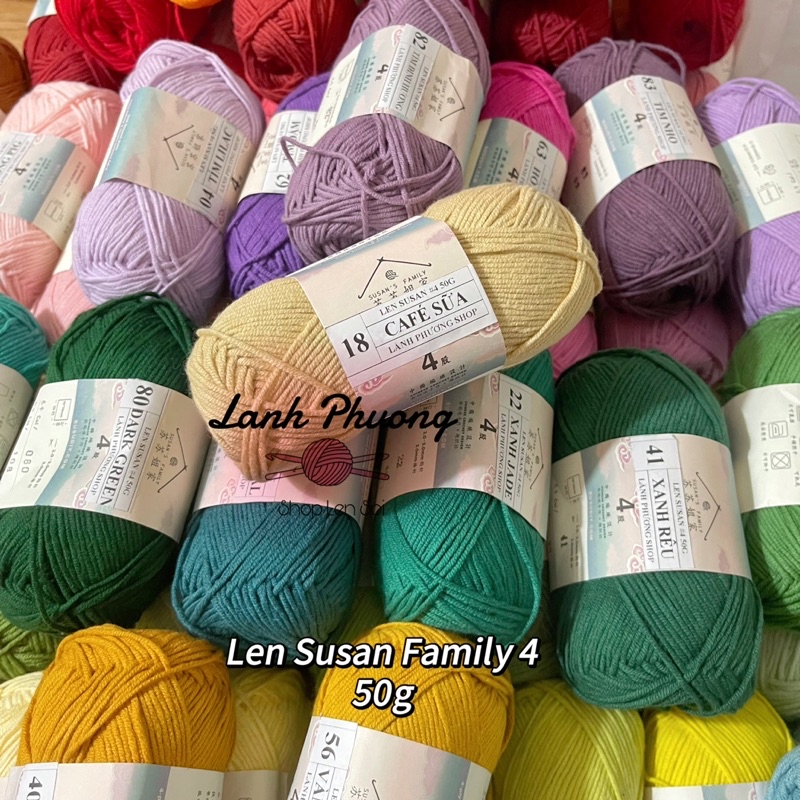 Len Susan 4 Đan Móc Thú, Áo Cuộn 50gr (bảng 1) | Shopee Việt Nam