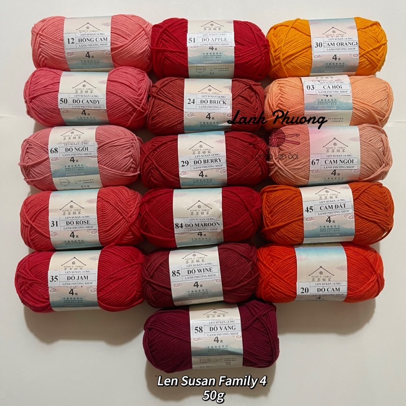 Len Susan 4 Đan Móc Thú, Áo Cuộn 50gr (bảng 1) | Shopee Việt Nam