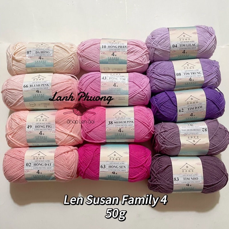 Len Susan 4 Đan Móc Thú, Áo Cuộn 50gr (bảng 1) | Shopee Việt Nam
