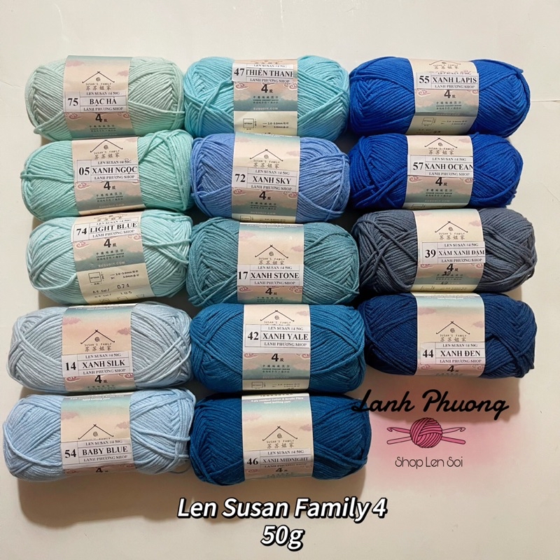 Len Susan 4 Đan Móc Thú, Áo Cuộn 50gr (bảng 1) | Shopee Việt Nam