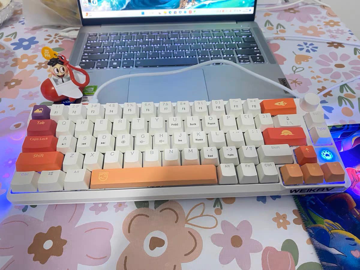 Bàn phím cơ có núm META68 WEIKAV Red Switch | Shopee Việt Nam