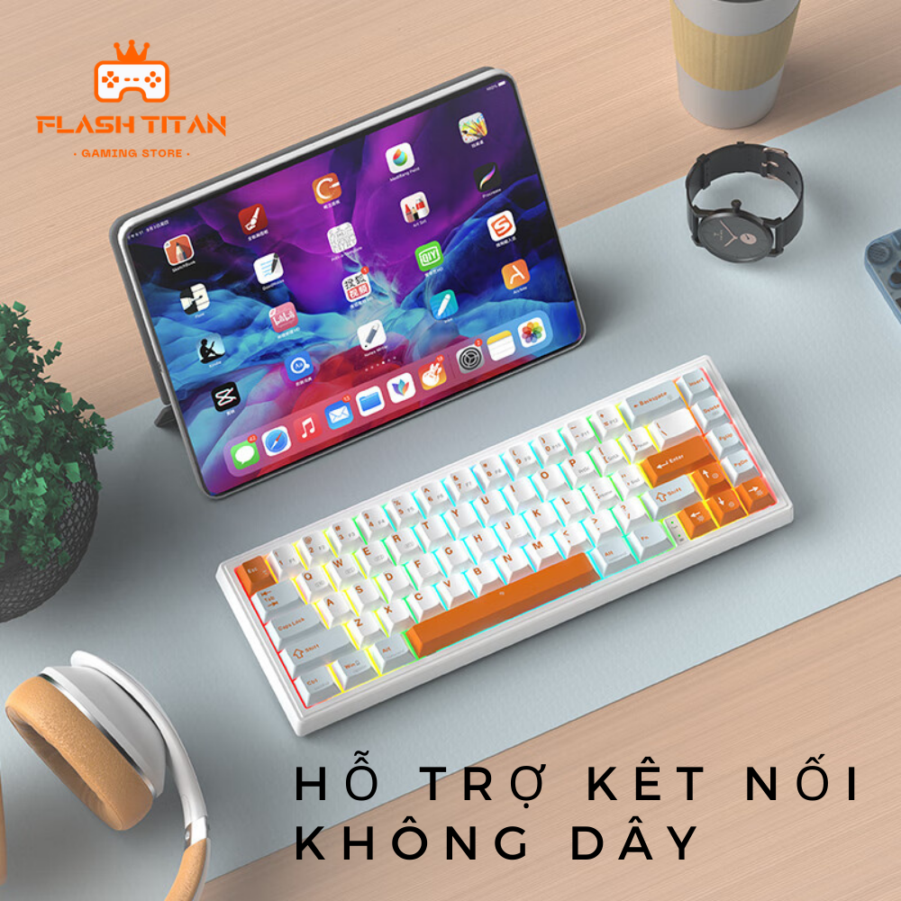 Bàn phím cơ MONKA 3067 Pro V2 - Hỗ trợ Hotswap - Mạch xuôi - Có app tùy ...