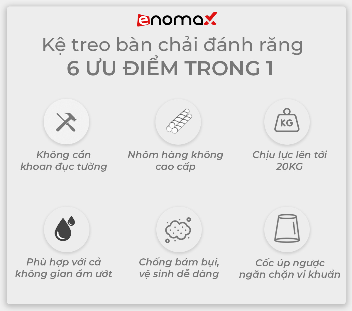 Kệ Để Bàn Chải Đánh Răng Enomax Đựng Bàn Chải Đánh Răng Chất Liệu Nhôm ...