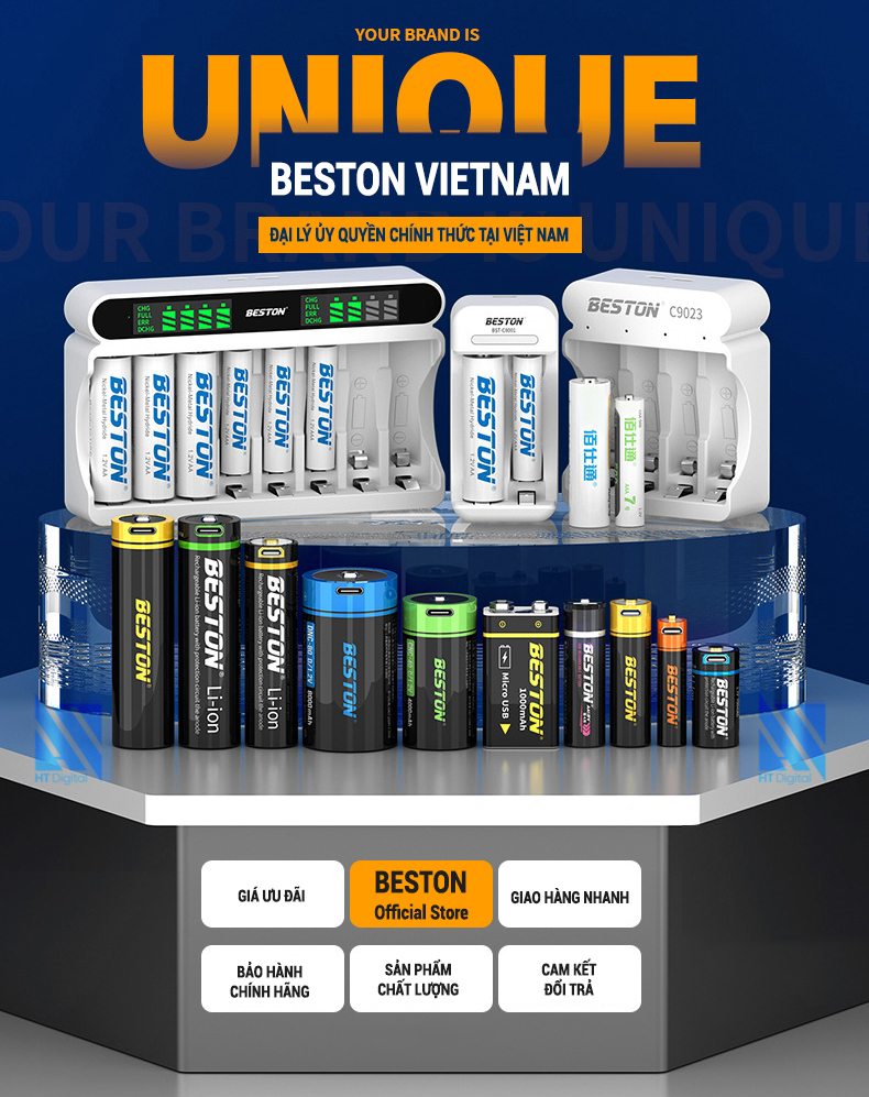 Pin Sạc 18650 Beston Dung Lượng Cao đến 3500mAh, Sạc Pin M7001 Cho ...