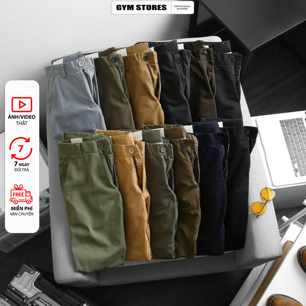 Quần Dài Kaki Nam Form Slim ống suôn Chất Vải Kaki Cotton Co Giãn TRẺ ...