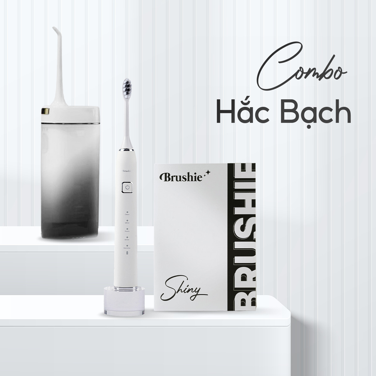 Combo Tăm Nước Brushie và Bàn Chải Điện Brushie Ultra Phiên bản Mới | Shopee Việt Nam