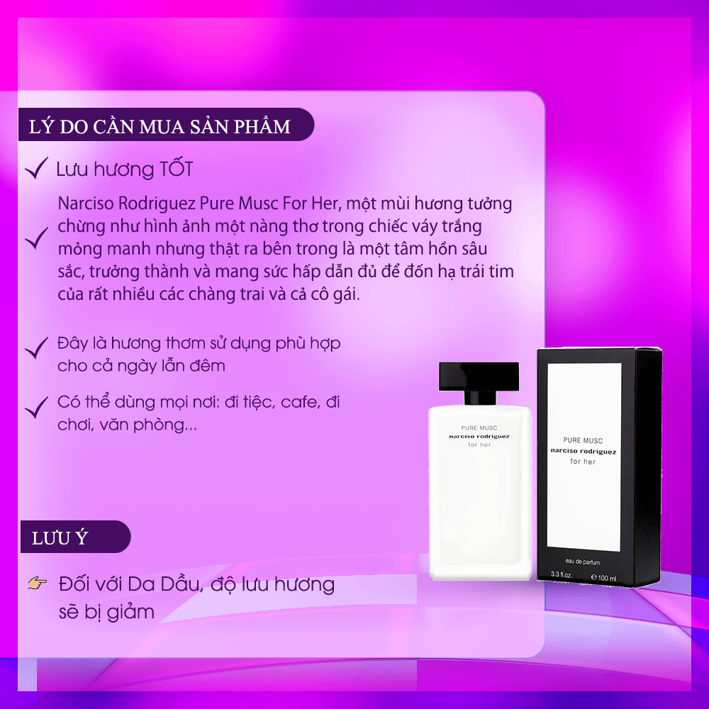 Nước Hoa Nữ Narciso Rodriguez Narciso Hồng, Narciso Trắng, Nar Đen ...