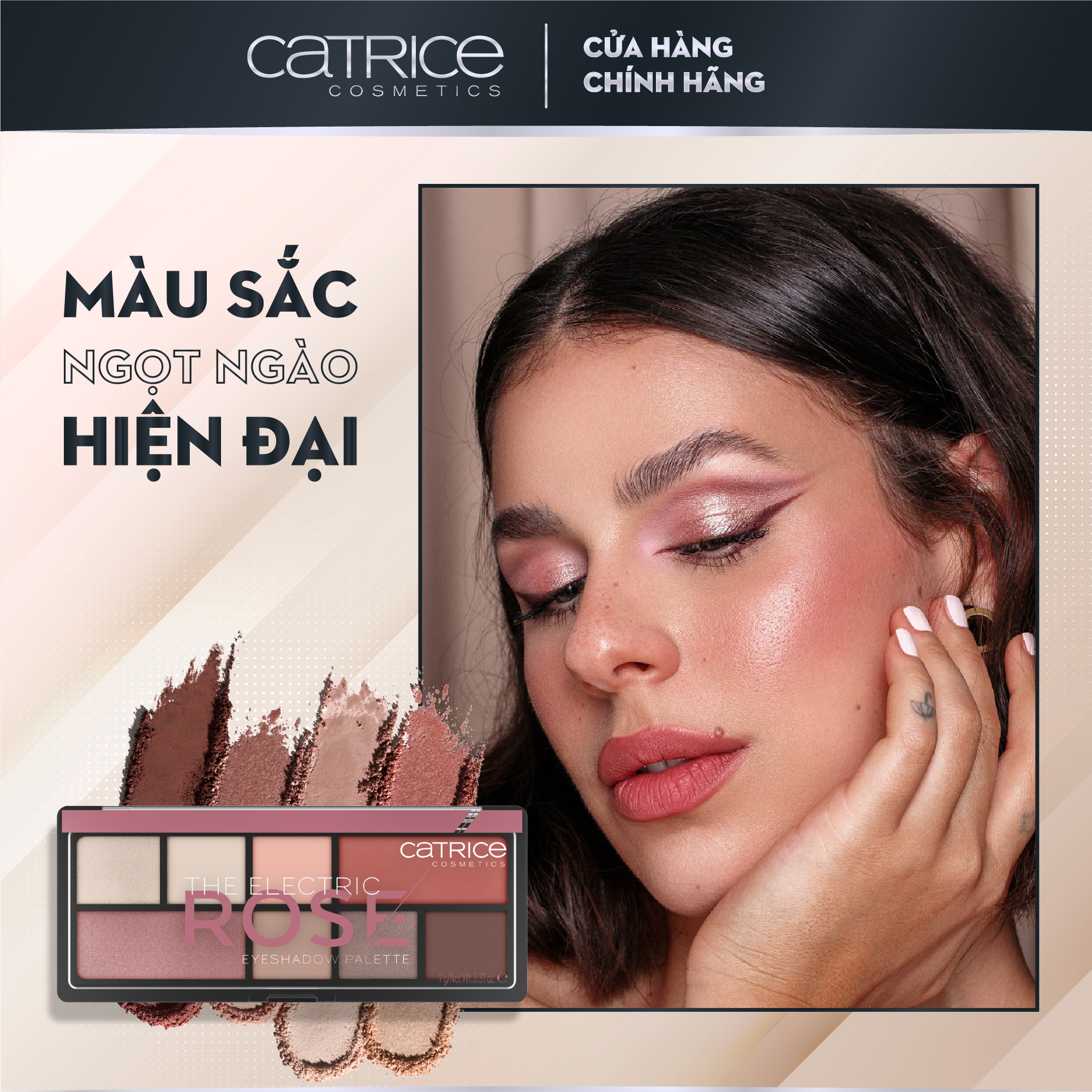 Bảng phấn mắt Catrice The Electric Rose Eyeshadow Palette 8 màu chất ...