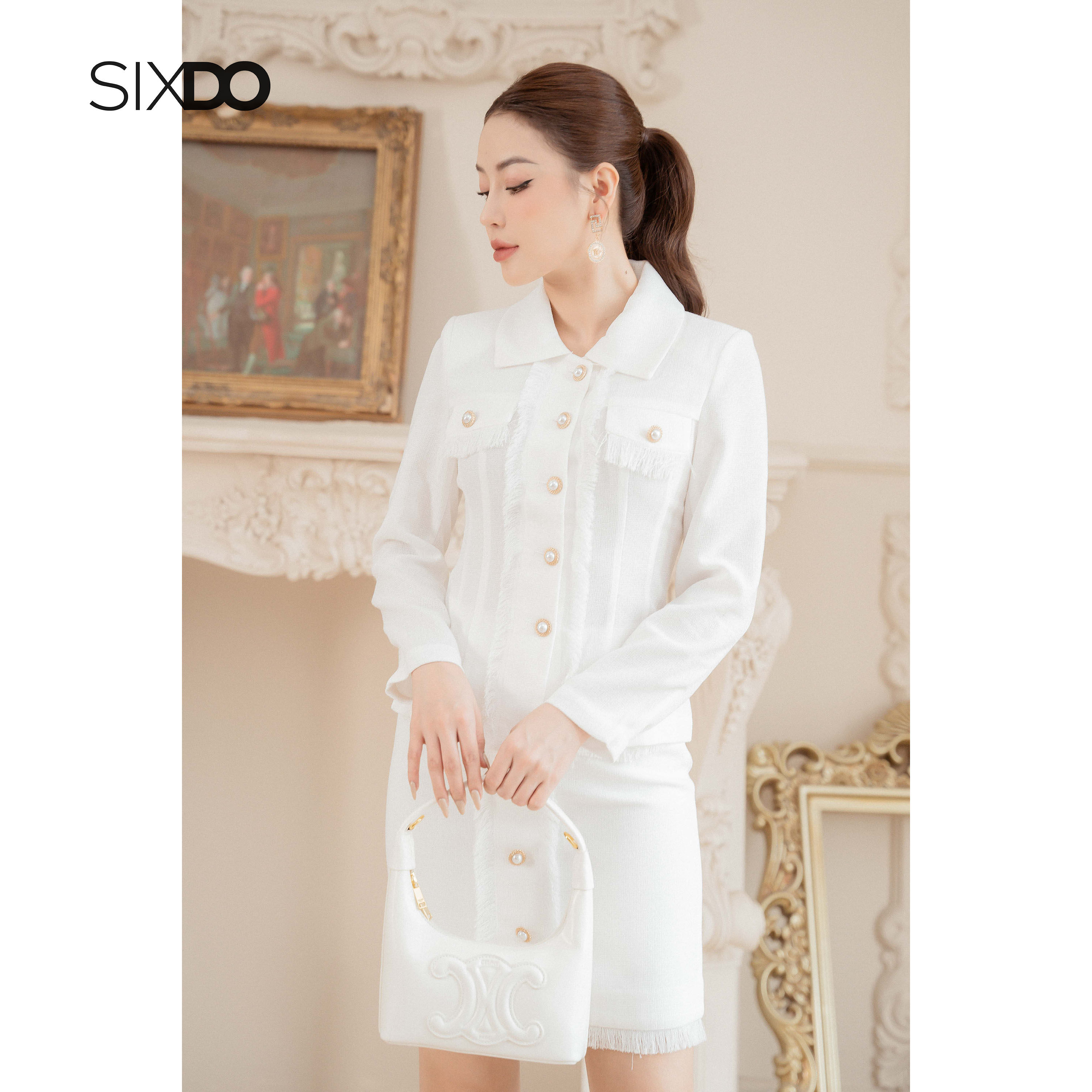Áo vest dạ tweed SIXDO (Tweed Vest With Pockets) | Shopee Việt Nam